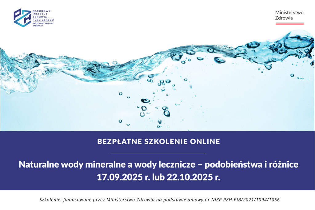 Szkolenie: Naturalne wody mineralne a wody lecznicze – podobieństwa i ...